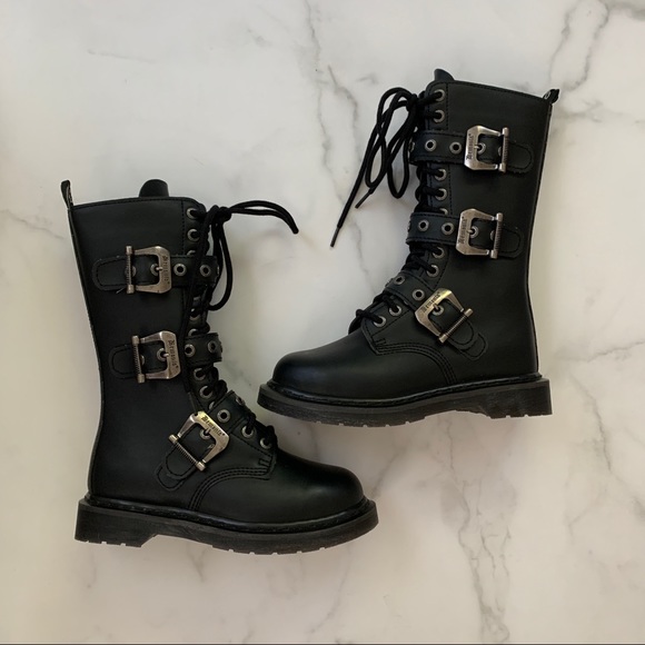 Demonia | Shoes | New Demonia Bolt 33 Faux Vegan Leather Edgy Goth ...